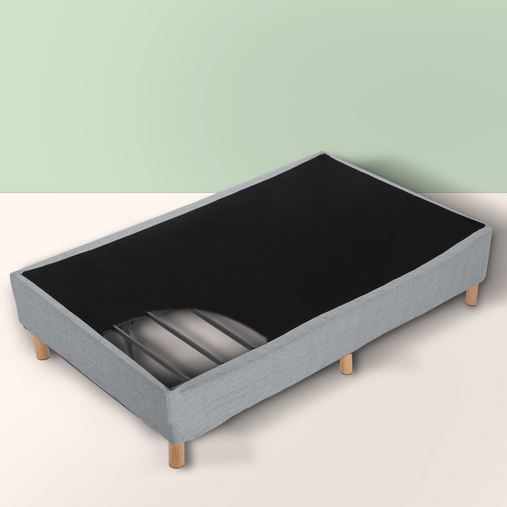 Metal Bedframe Mattress Foundation (Light Grey) - Dreamo Living