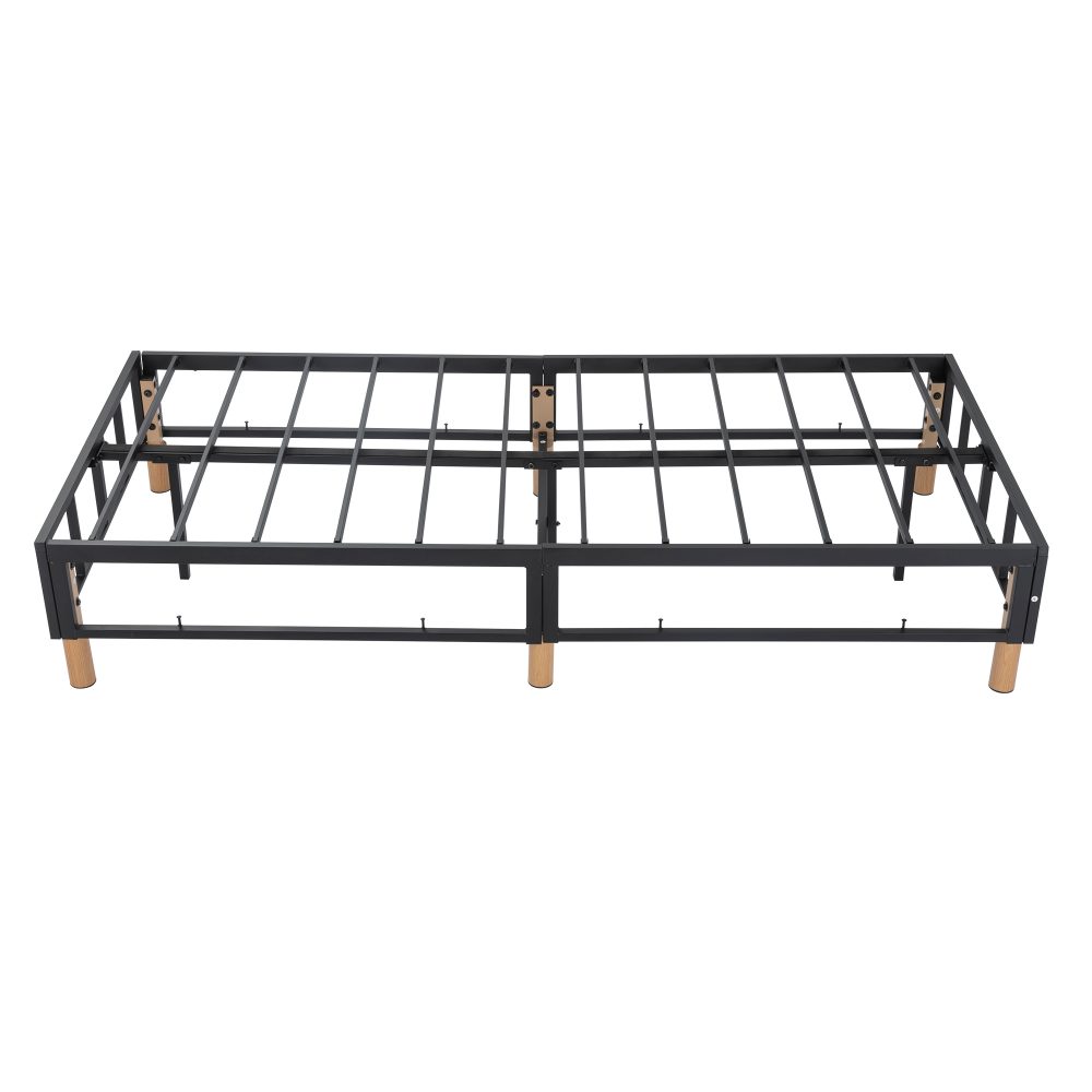 Metal Bed Frame Mattress Foundation Blue - Dreamo Living
