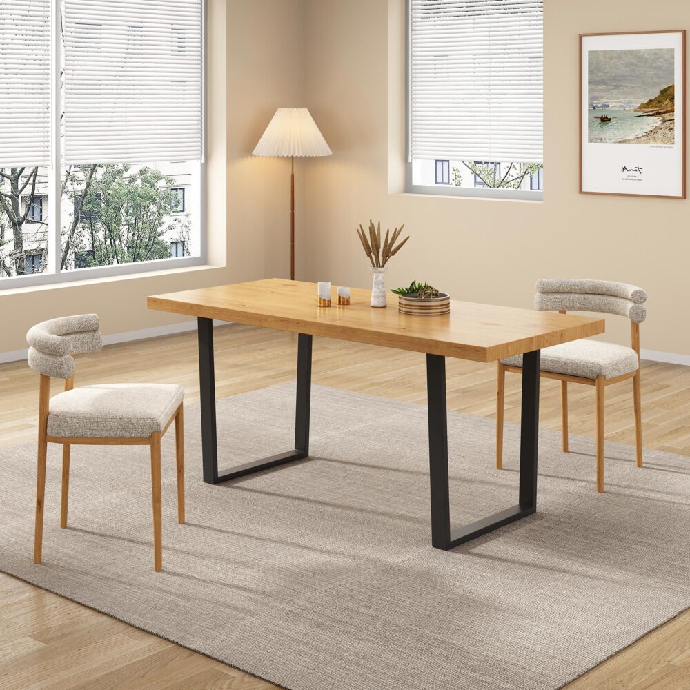 Venice Rectangular Dining Table 170cm Natural - Dreamo Living