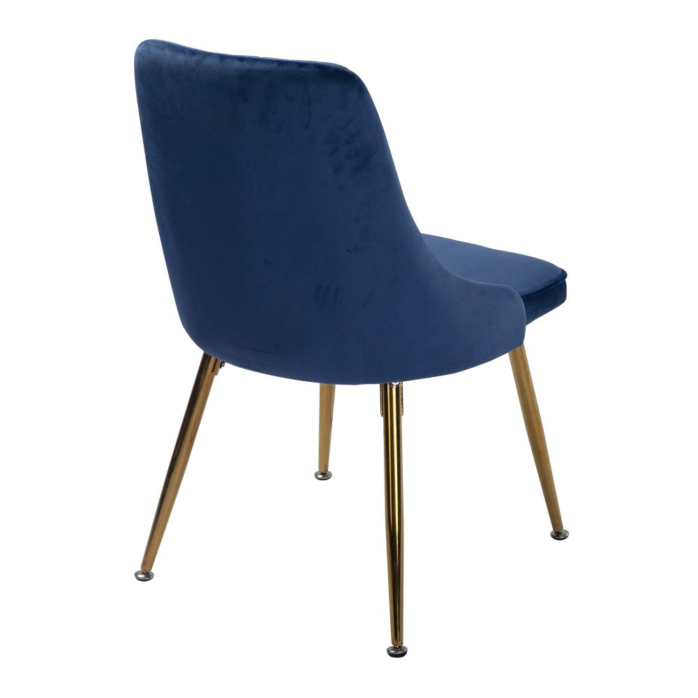 Dining Delight: Rectangular Table and Navy Velvet Chairs Dining Set ...