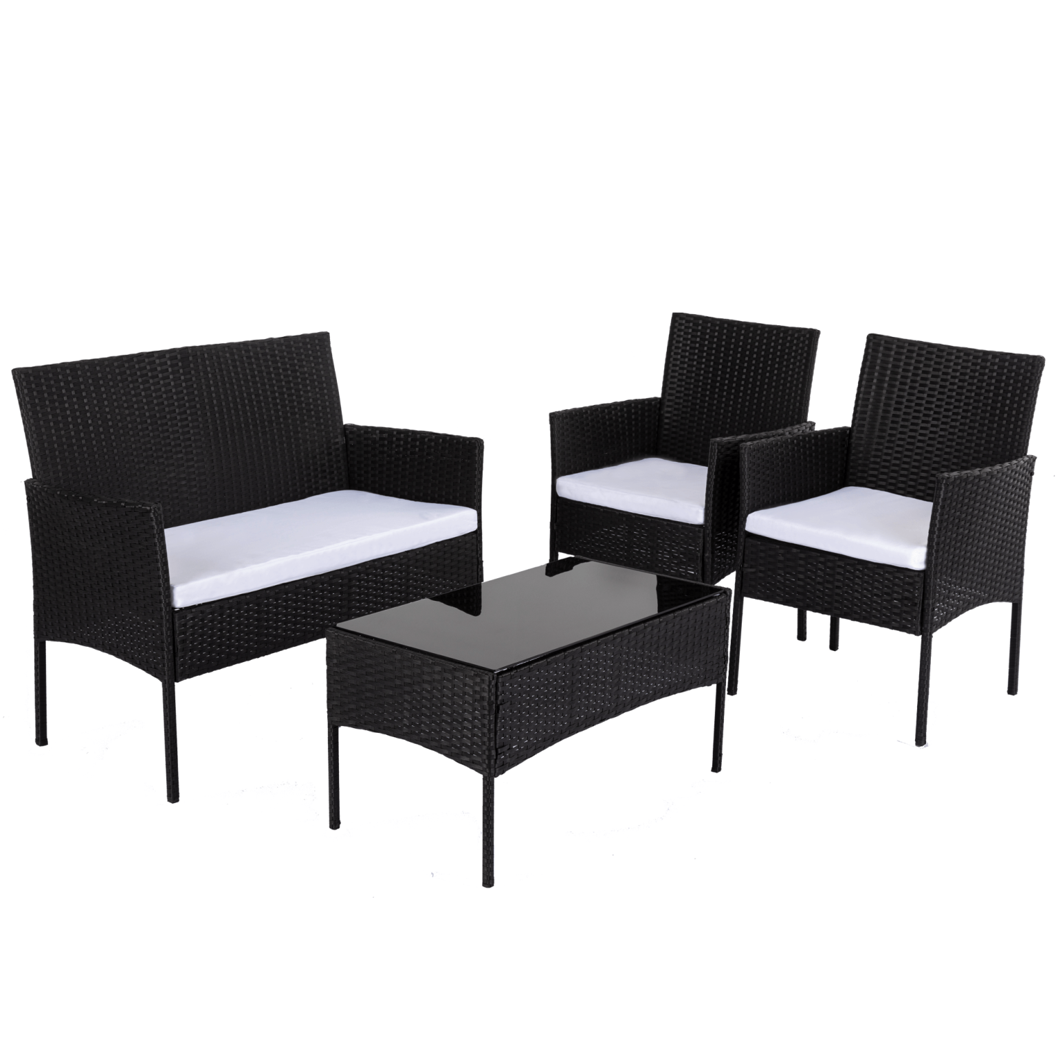 Ville 4-Seater PE Wicker Outdoor Lounge Sofa Set - Dreamo Living