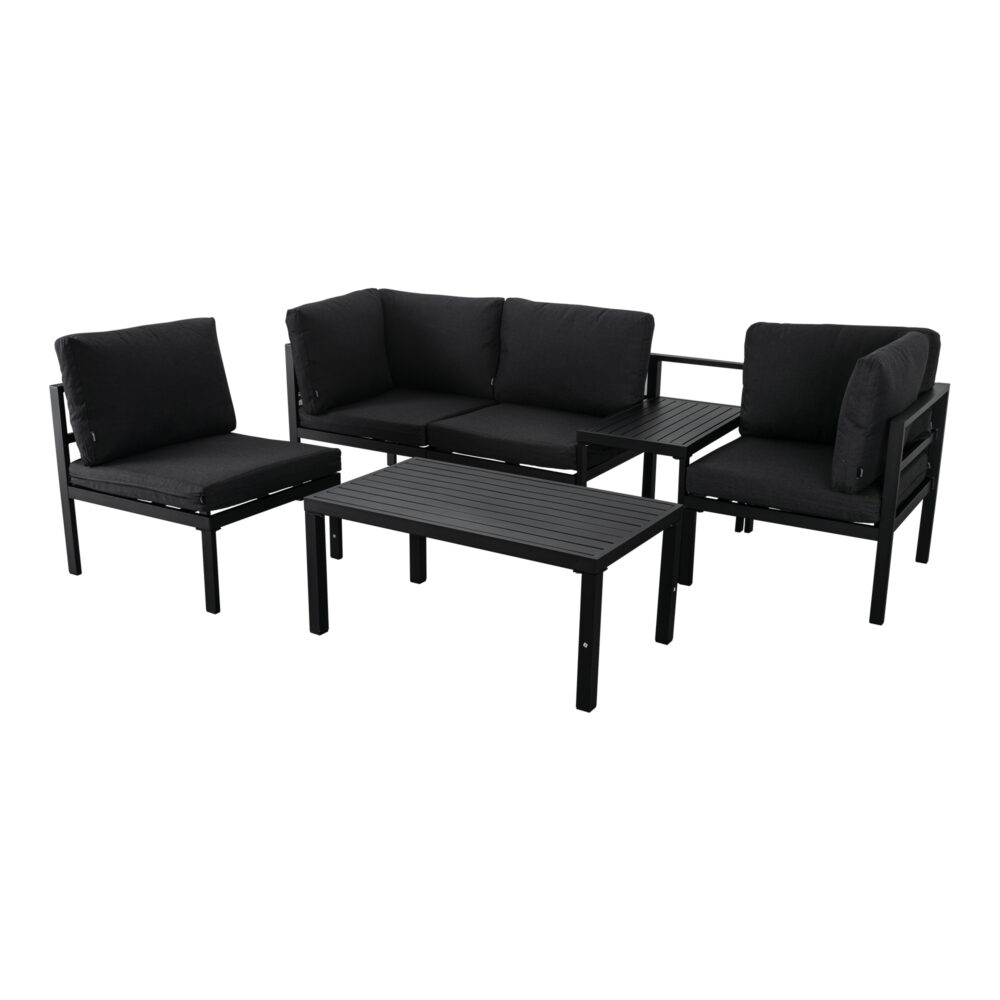 Contemporary 6-Piece Outdoor Seating Suite in Aluminium with matching ...