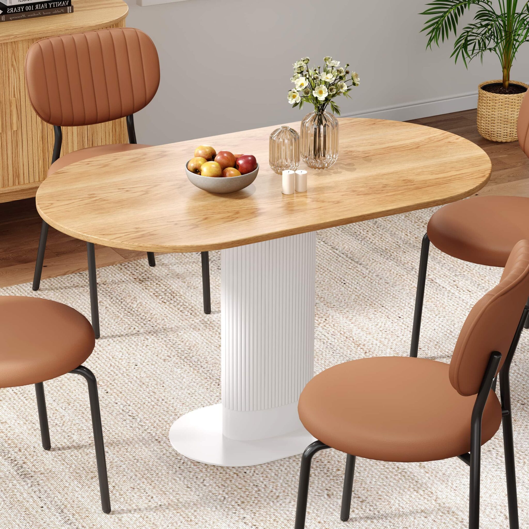 Clara Gather Round Oval Dining Table - Dreamo Living