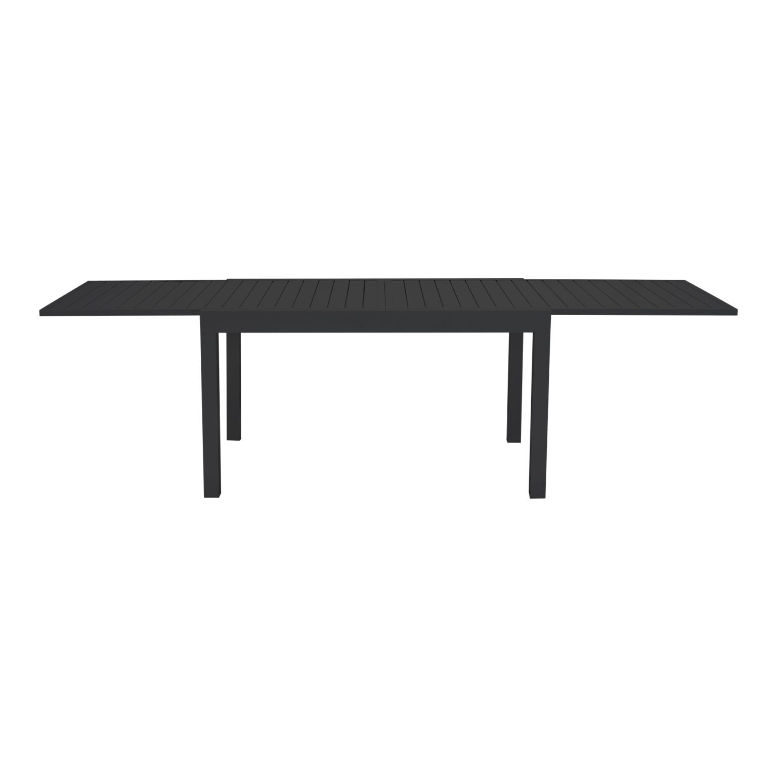Charcoal Adjustable Aluminium Garden Dining Table with Slats - Dreamo ...