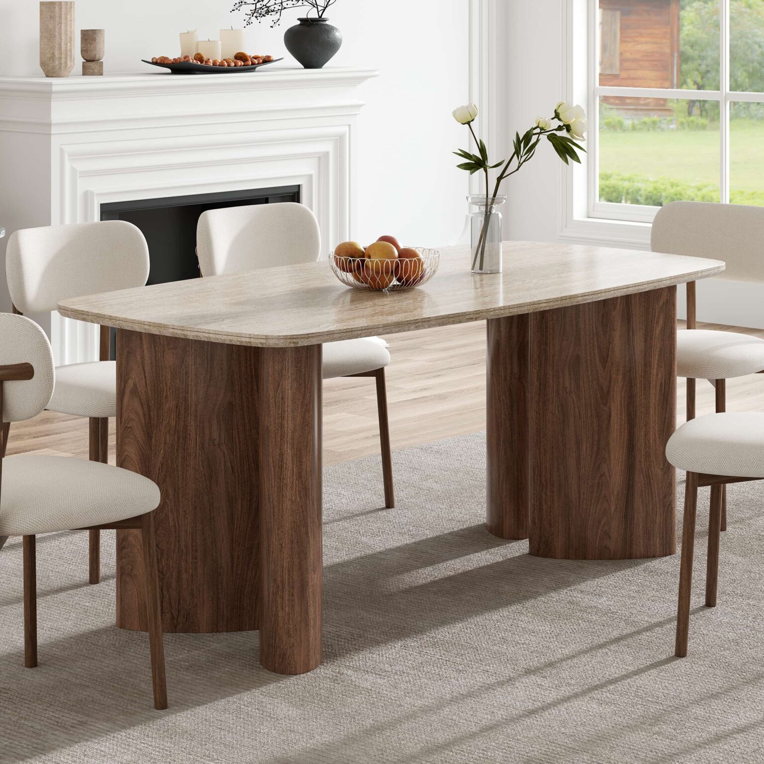 Twilight Grain Walnut Dining Table - Dreamo Living