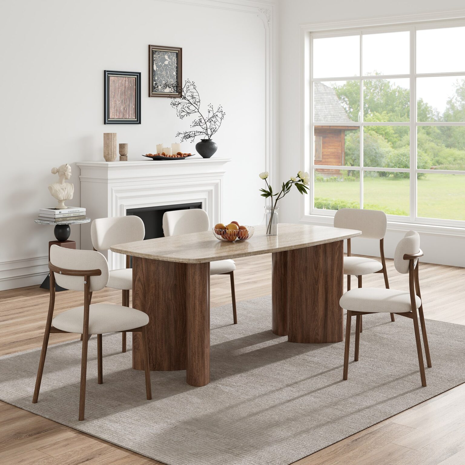 Twilight Grain Walnut Dining Table - Dreamo Living